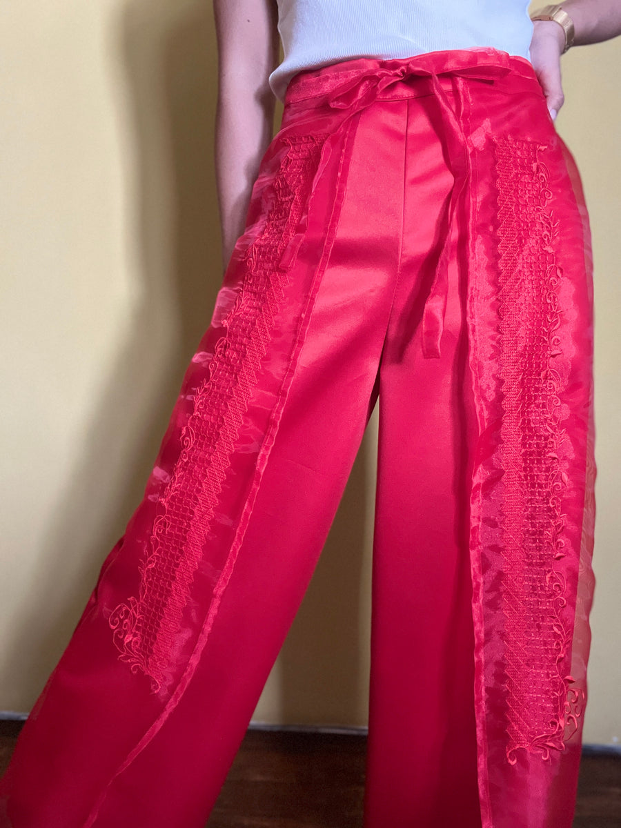 Barong pants in red – Liwayway.ph